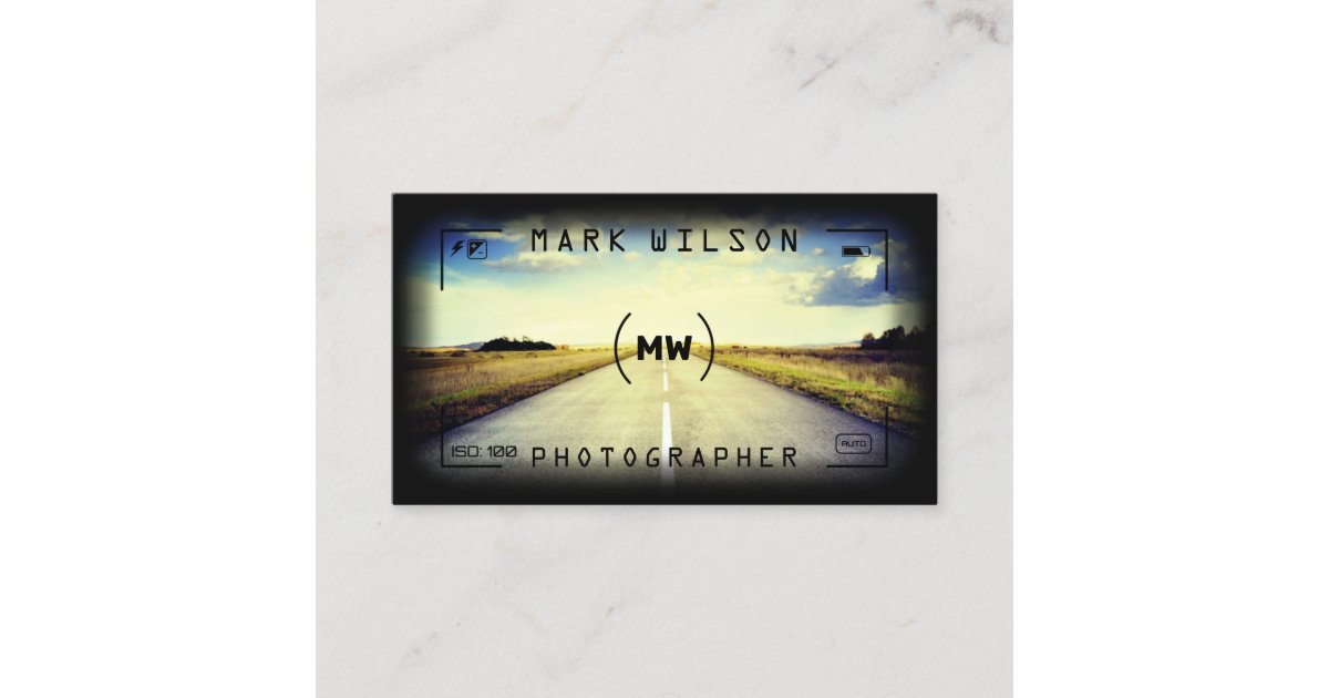 Camera viewfinder cover business card | Zazzle