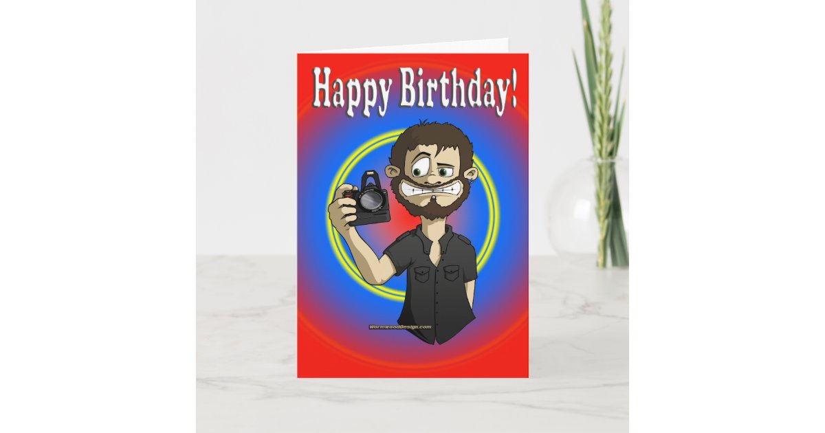 cameraman birthday card | Zazzle
