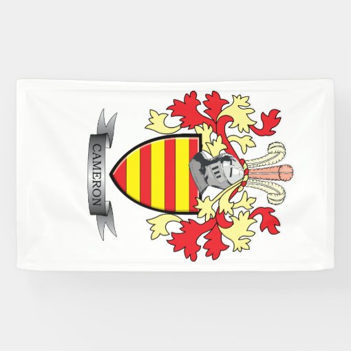 Cameron Family Crest Coat of Arms Banner | Zazzle