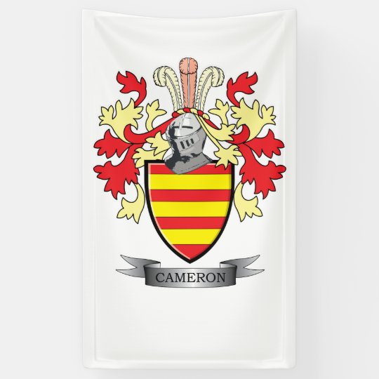 Cameron Family Crest Coat of Arms Banner | Zazzle.com