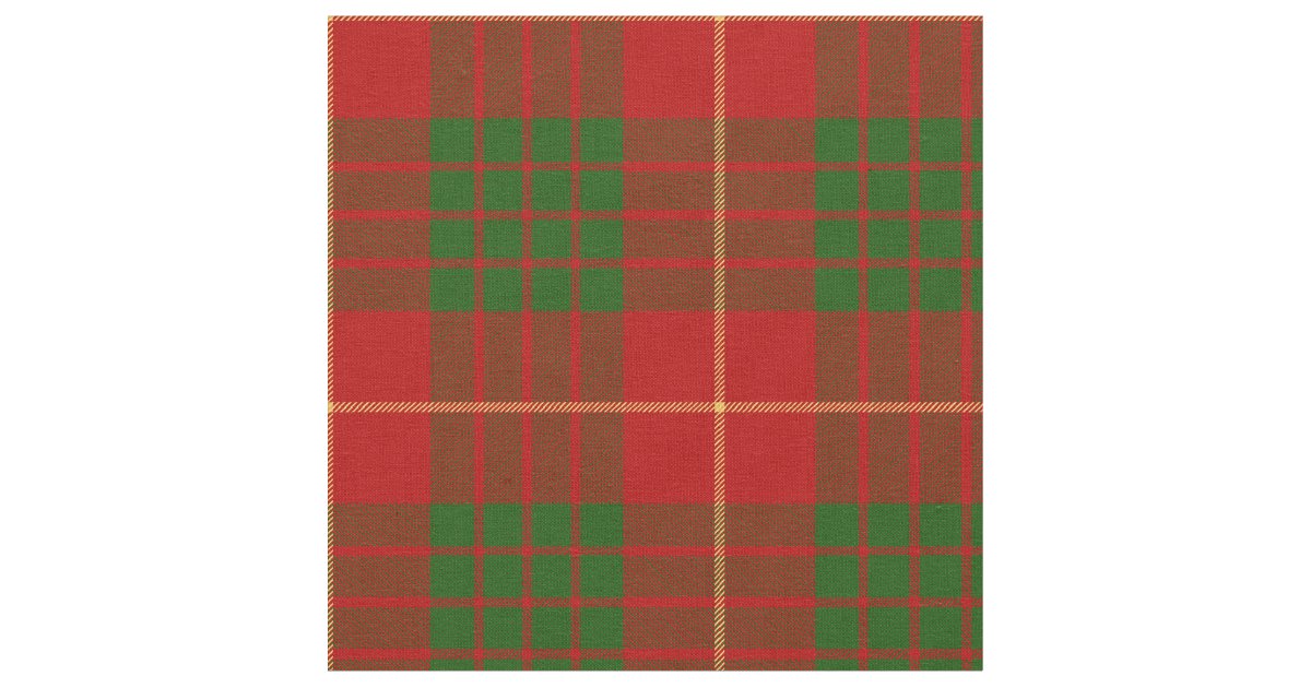 Cameron Tartan Print Fabric | Zazzle