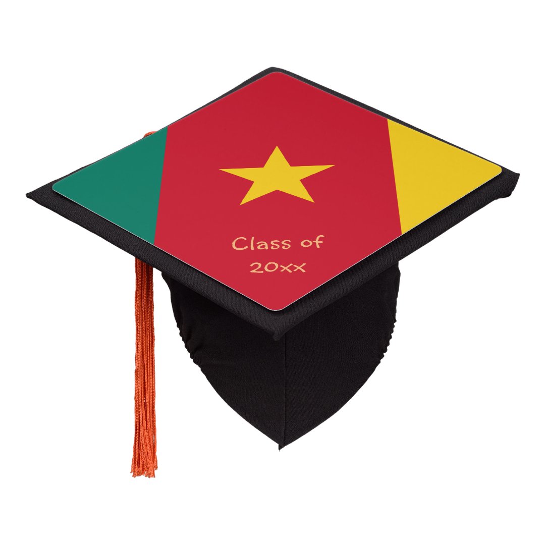 Cameroon & Cameroon Flag - Students / University Graduation Cap Topper ...