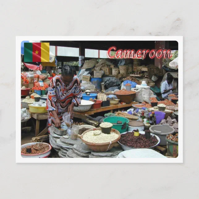 Cameroon - Market - Postcard | Zazzle
