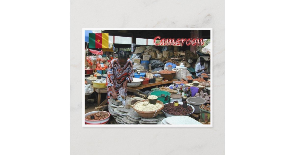 Cameroon - Market - Postcard | Zazzle