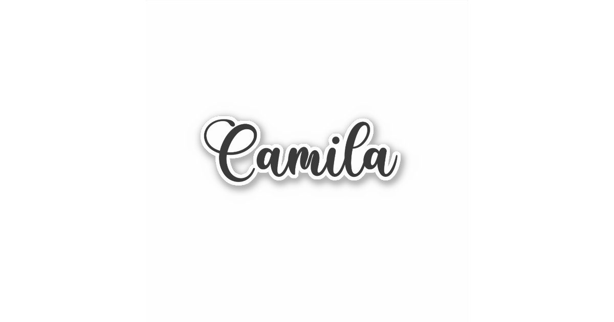 Camila Name - Handwritten Calligraphy Sticker | Zazzle