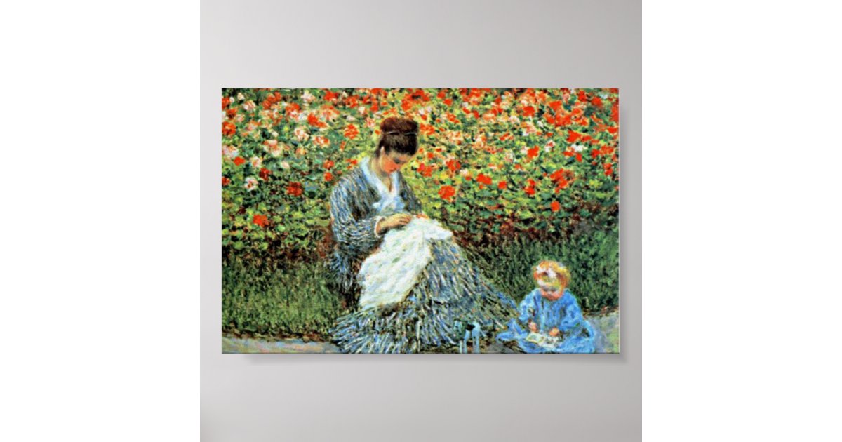 Camille Monet & Child Monet Mother's Day Poster | Zazzle