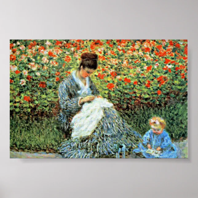 Camille Monet & Child Monet Mother's Day Poster | Zazzle