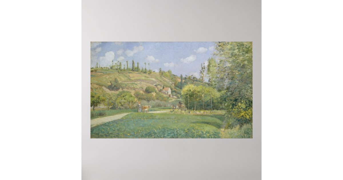 Camille Pissarro | A Cowherd at Valhermeil, Auvers Poster | Zazzle
