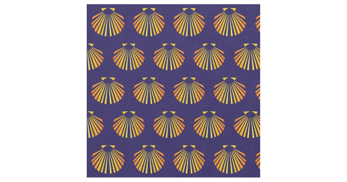 Camino Pilgrims cockle shell Fabric | Zazzle