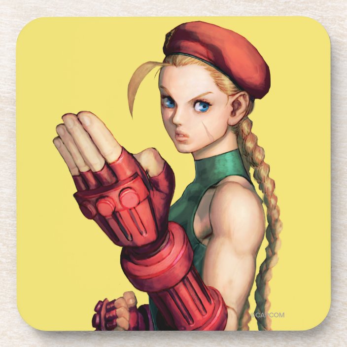 Cammy With Hand Up Beverage Coaster | Zazzle.com
