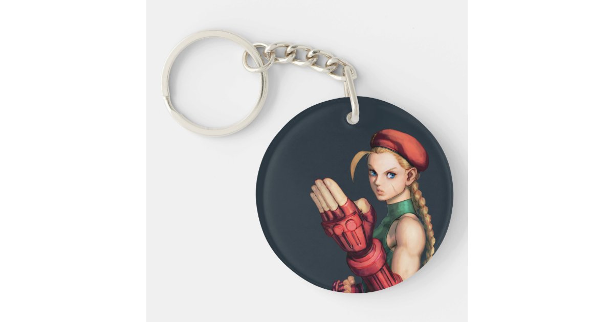 Cammy With Hand Up Keychain | Zazzle