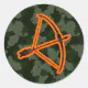 Camo Archery Classic Round Sticker | Zazzle