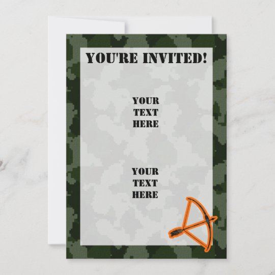 Camo Archery Invitation | Zazzle.com