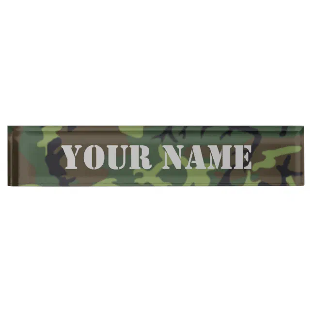 Camo - Army Green Edition Nameplate | Zazzle