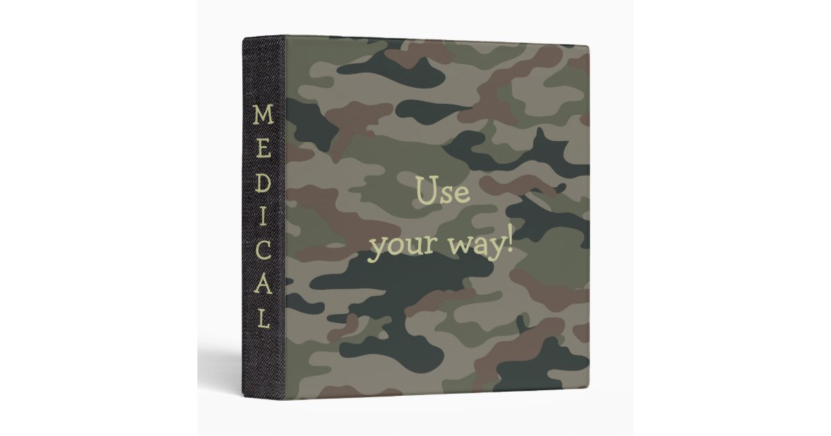 Camo Army Green Notebook Avery Binder | Zazzle