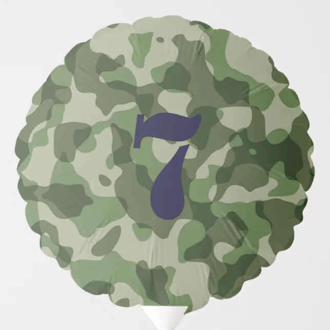 Camo Army Military Birthday Party Balloon | Zazzle