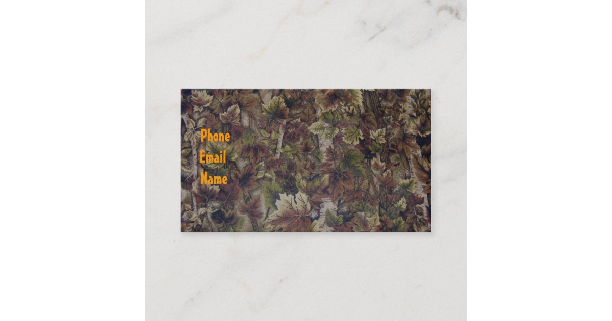 Camo business card | Zazzle