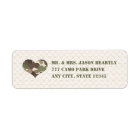 Camo Camouflage Heart Return Address Labels | Zazzle