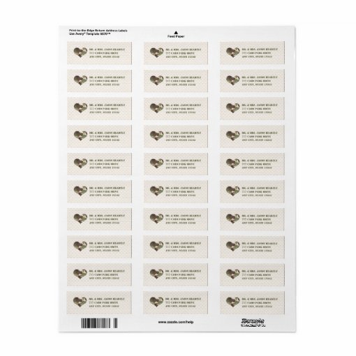 Camo Camouflage Heart Return Address Labels | Zazzle