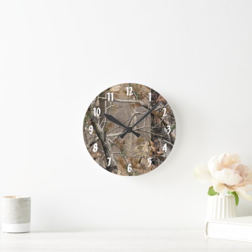 Camo Camouflage Hunting Real Tree Hunt Wall Clock | Zazzle