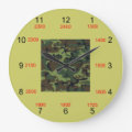 Camo Center Military Time Wall Clock | Zazzle