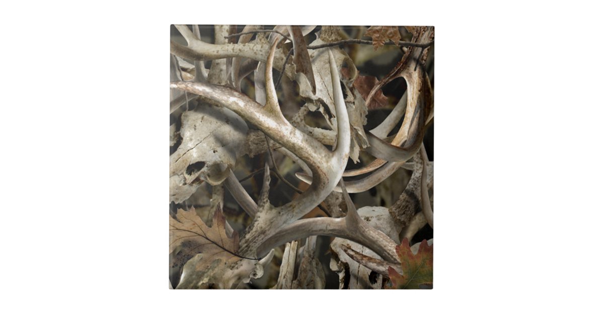 Camo Deer Skulls Ceramic Tile | Zazzle