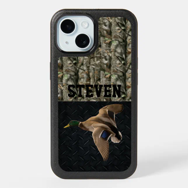 Camo Duck Hunting Name Men Sports Mallard Otterbox iPhone Case | Zazzle