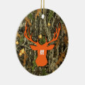 Camo Hunting Deer Monogram Ornament | Zazzle