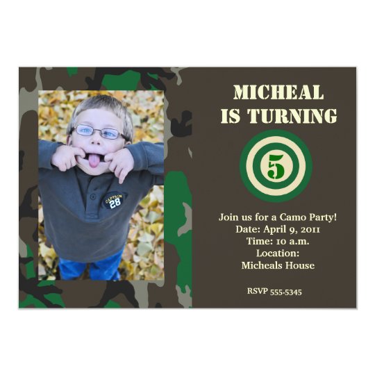 Camo Hunting Invitation | Zazzle.com