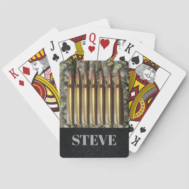 Camo Name Bullet Ammo Hunting Marksman Cards | Zazzle
