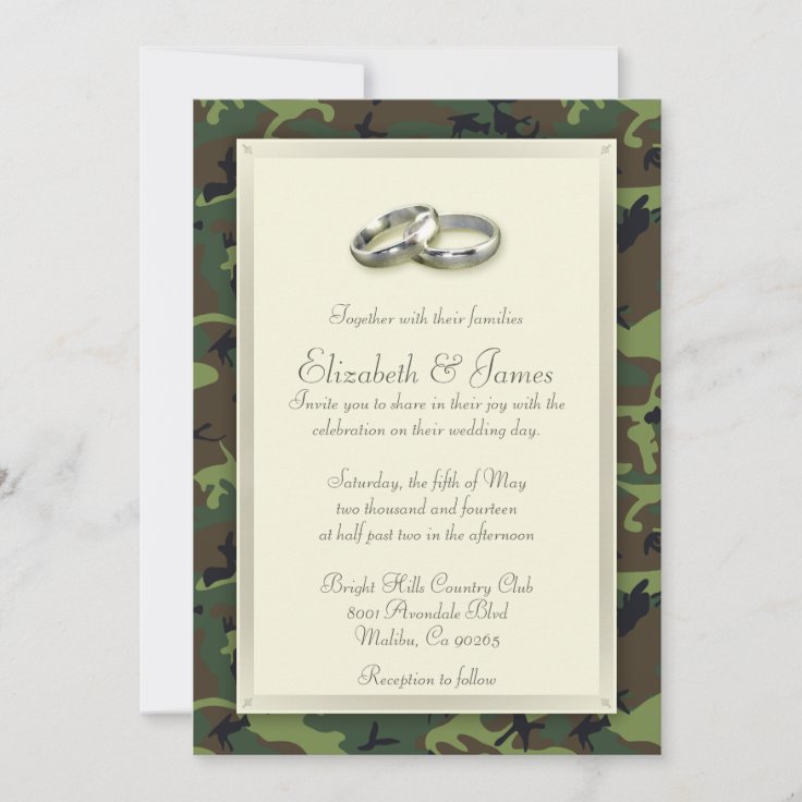 Camo Wedding Invitations | Zazzle
