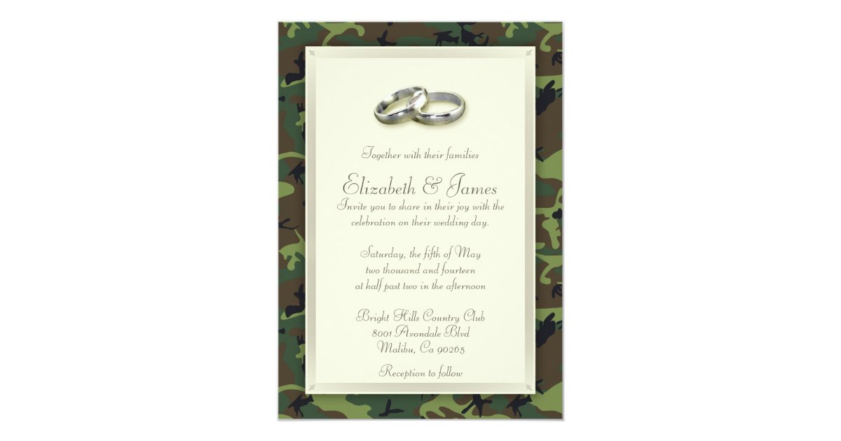 Camo Wedding Invitations | Zazzle.com