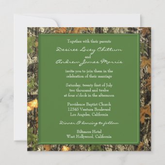 Camo Wedding Invitations | Zazzle