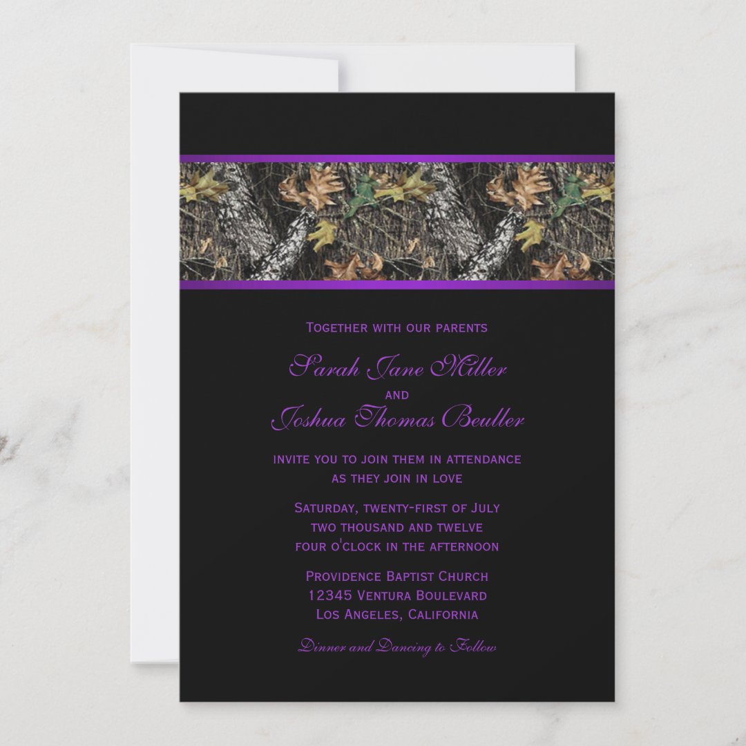 Camo Wedding Invitations | Zazzle
