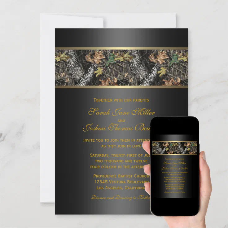 Camo Wedding Invitations | Zazzle