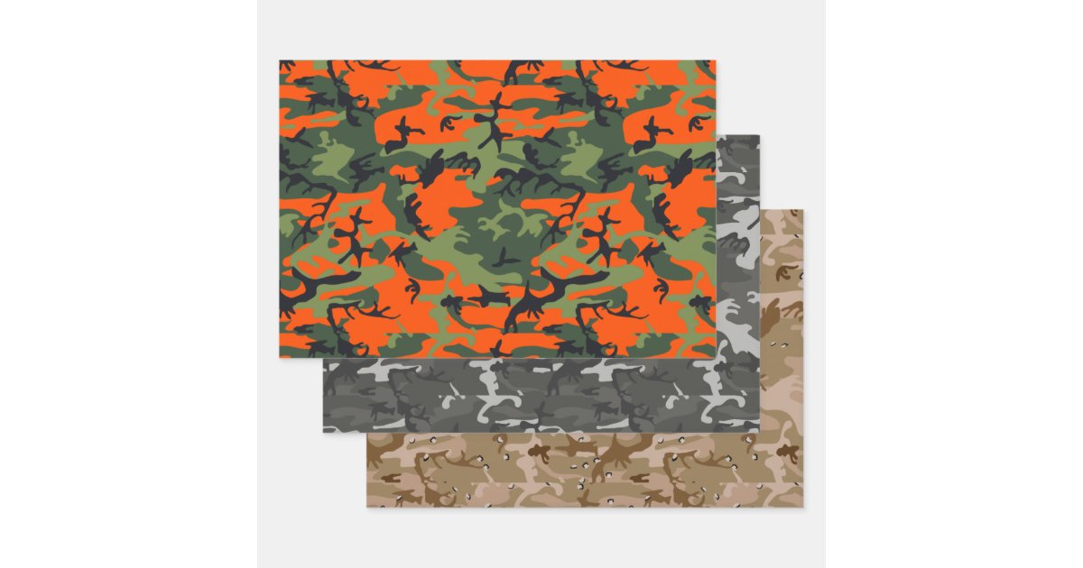 Camouflage Back To School Wrapping Paper Sheets | Zazzle