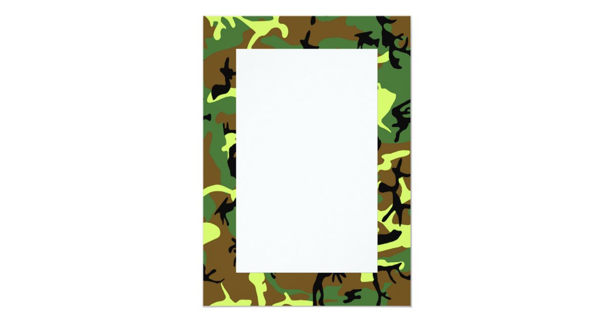 Camouflage Border Invitation | Zazzle.com