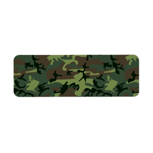 Camouflage Camo Green Brown Pattern Label | Zazzle.com