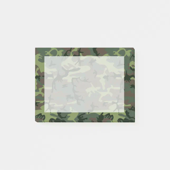 Camouflage Camo Green Brown Pattern Post-it Notes | Zazzle
