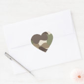 Camouflage Camo Heart Sticker | Zazzle
