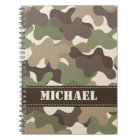 Green army camouflage design notebook | Zazzle.com