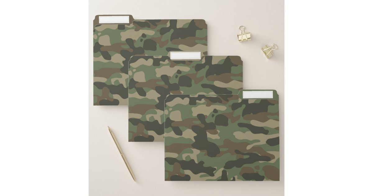 Camouflage Green Camo Army Pattern File Folder | Zazzle