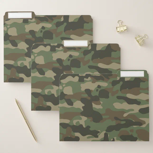 Camouflage Green Camo Army Pattern File Folder | Zazzle