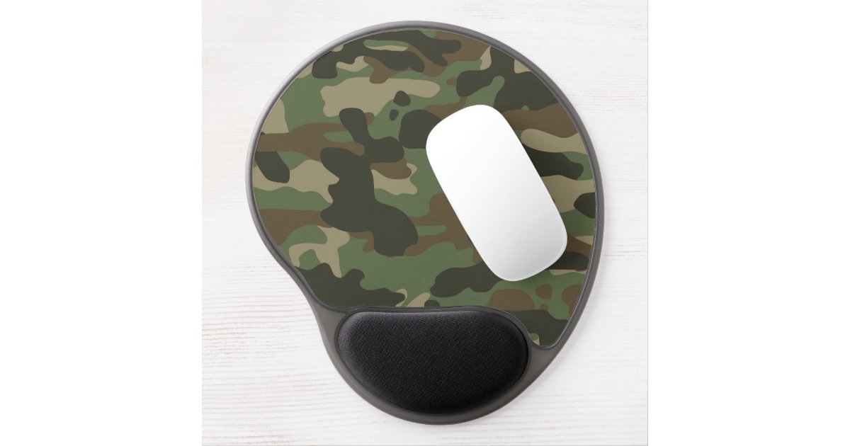 Camouflage Green Camo Army Pattern Gel Mouse Pad | Zazzle