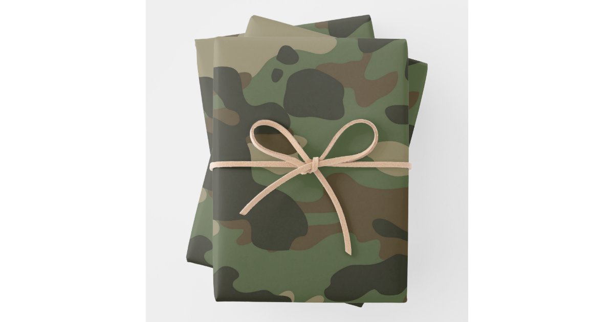 Camouflage Green Camo Army Pattern Wrapping Paper Sheets | Zazzle