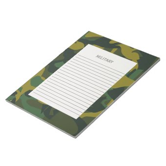 Camouflage Military Army Notepad | Zazzle