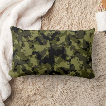 Camouflage military style lumbar pillow | Zazzle