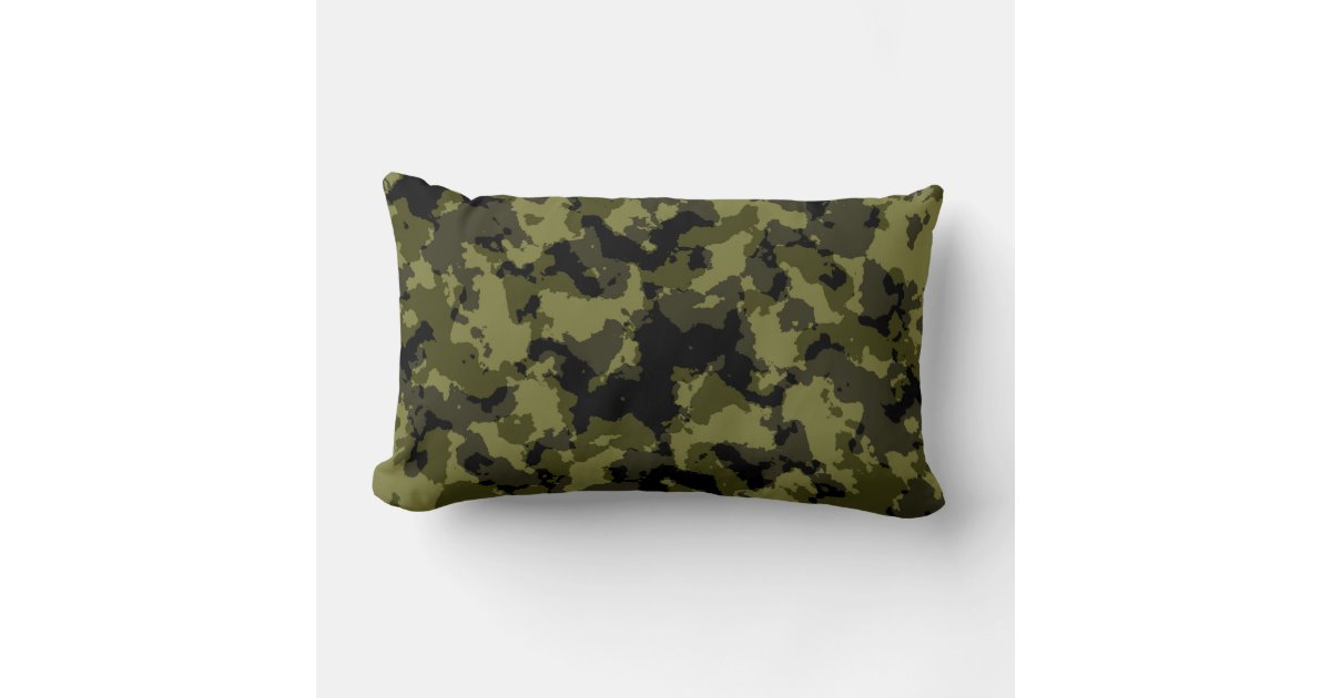 Camouflage military style lumbar pillow | Zazzle