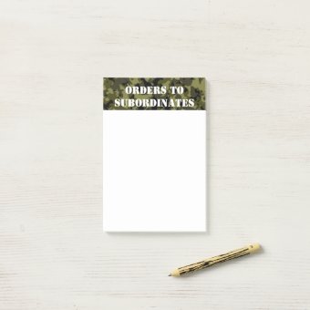 Camouflage military style pattern post-it notes | Zazzle
