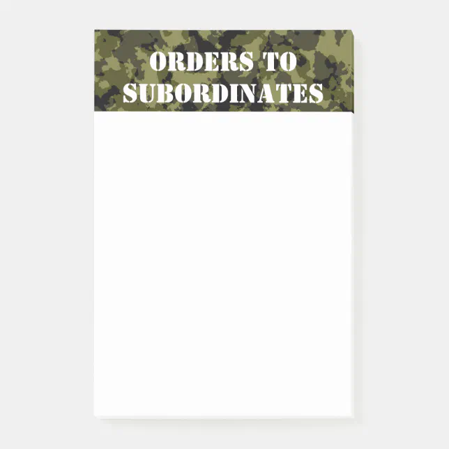 Camouflage military style pattern post-it notes | Zazzle